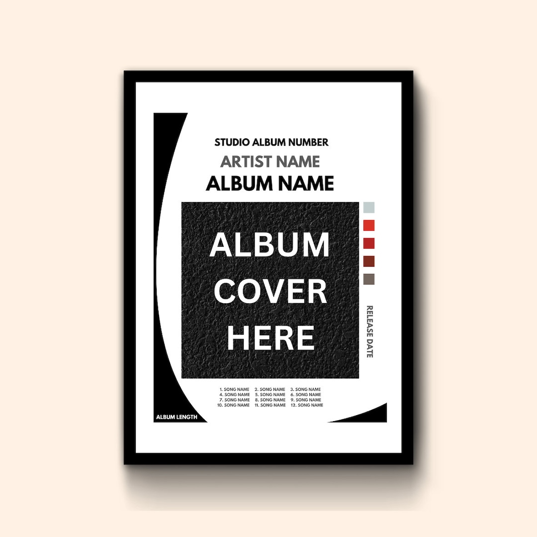 Custom Album Cover Digital Poster Personalized Album Cover Print Custom ...