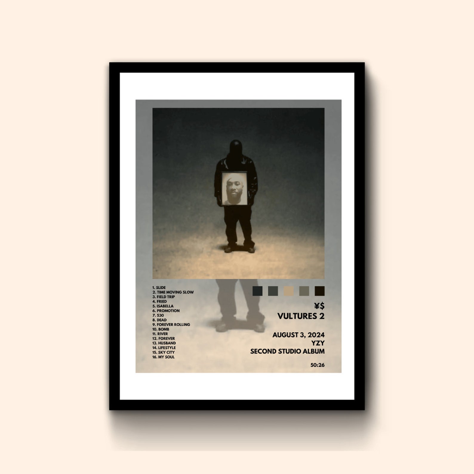 Digital Download Kanye West Vultures Poster Set vultures 1 & 2 Album ...