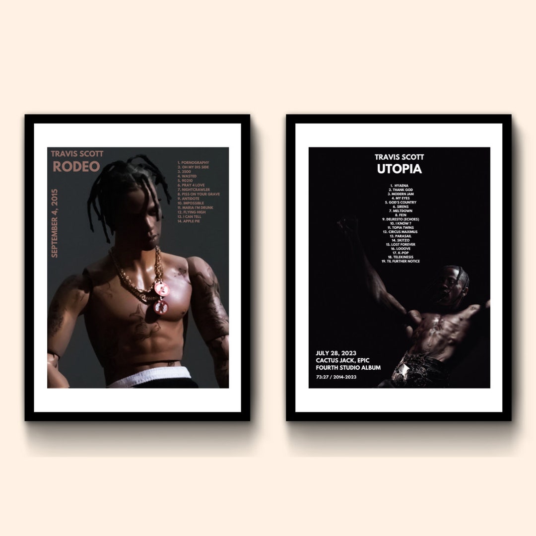 Digital Download Travis Scott Rodeo and Utopia Album Poster - Etsy