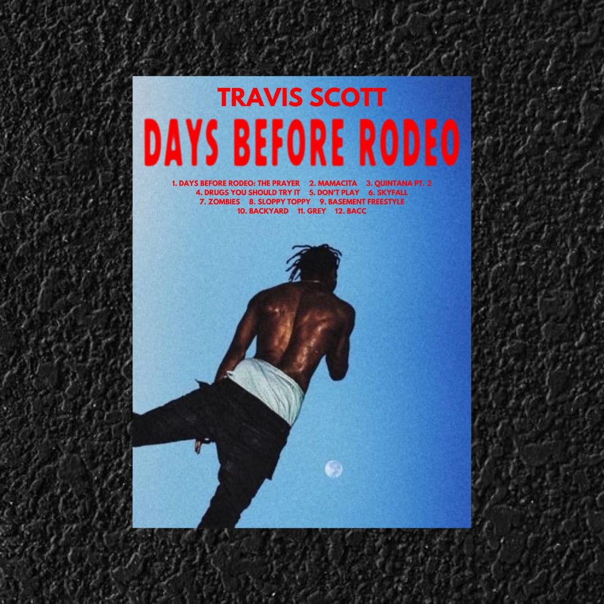 Digital Download Travis Scott Days Before Rodeo Album Poster - Etsy