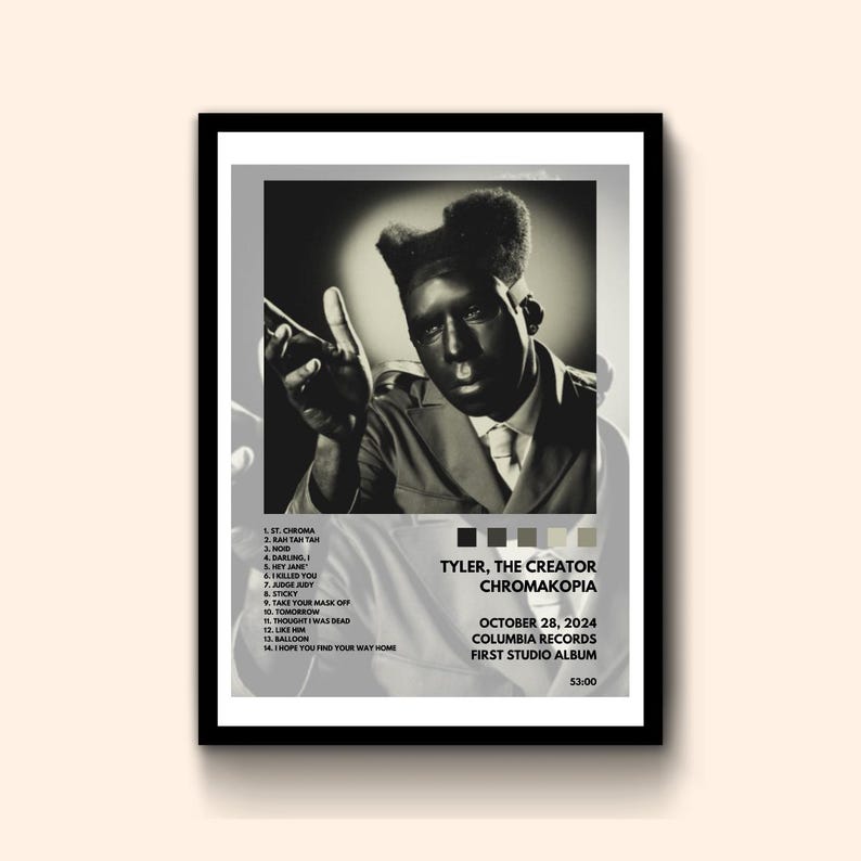 Digital Download Tyler, the Creator Chromakopia Album Poster - Etsy