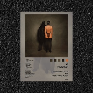 Digital Download Kanye West Vultures Poster Set vultures 1 & 2 Album ...