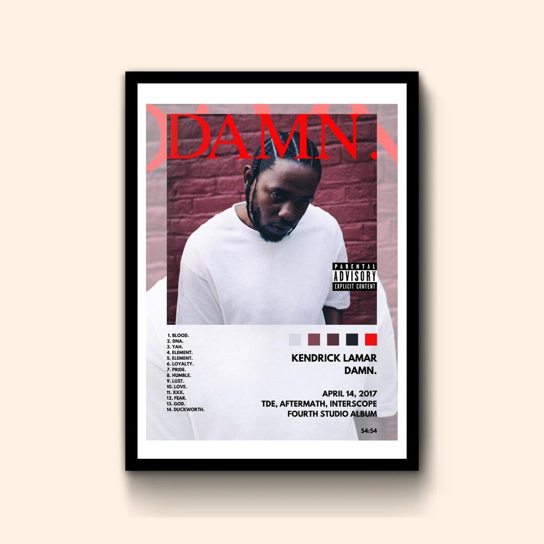 Digital Download Kendrick Lamar DAMN. Album Poster - Etsy