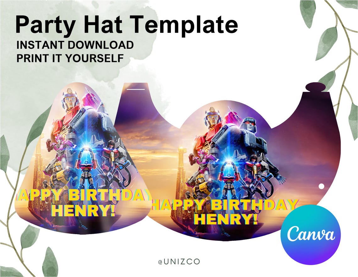 Editable Transformers One Invitation Card Instant Download Transformers ...