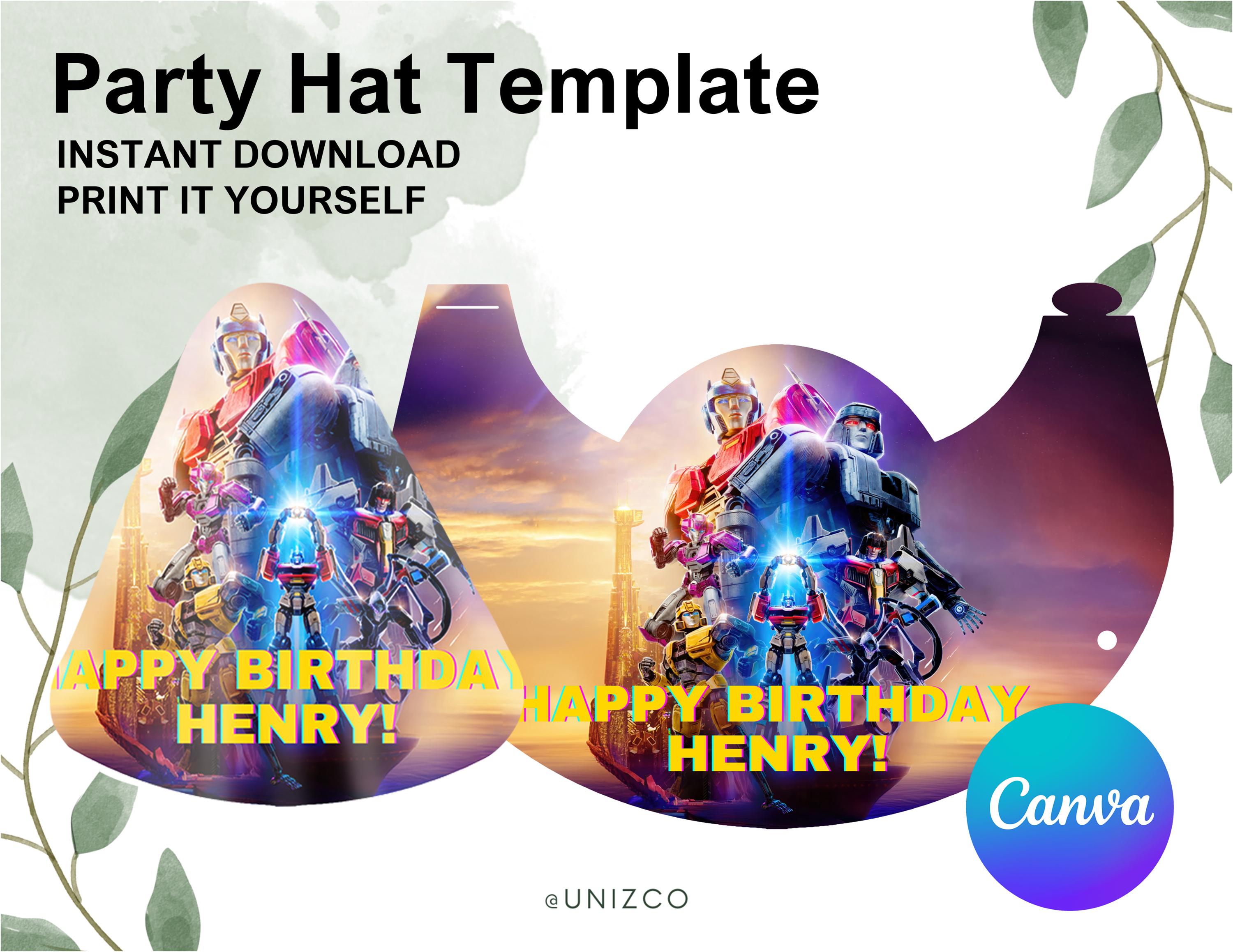 Editable Transformers One Invitation Card Instant Download Transformers ...