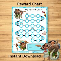 Printable Moana-inspired Reward Chart | Instant Download | Kids ...