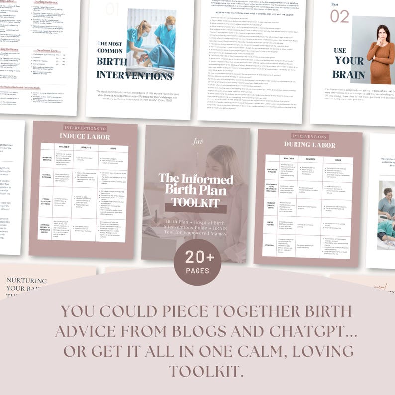 The Informed Birth Toolkit – Birth Plan Template, Hospital Intervention ...