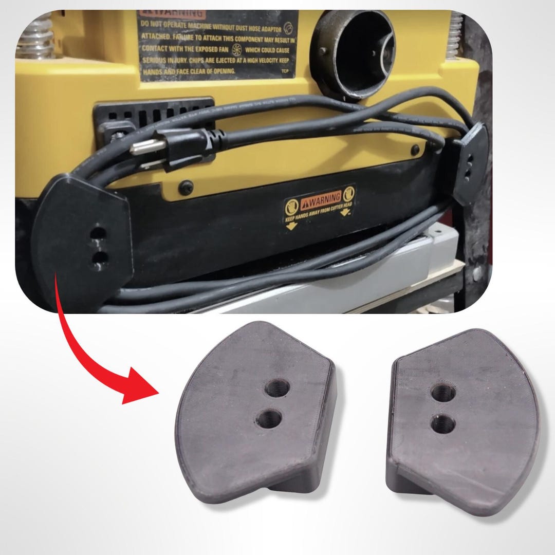 Custom Power Cable Wrap Bracket Set for Dewalt DW735 Woodworking Planer ...