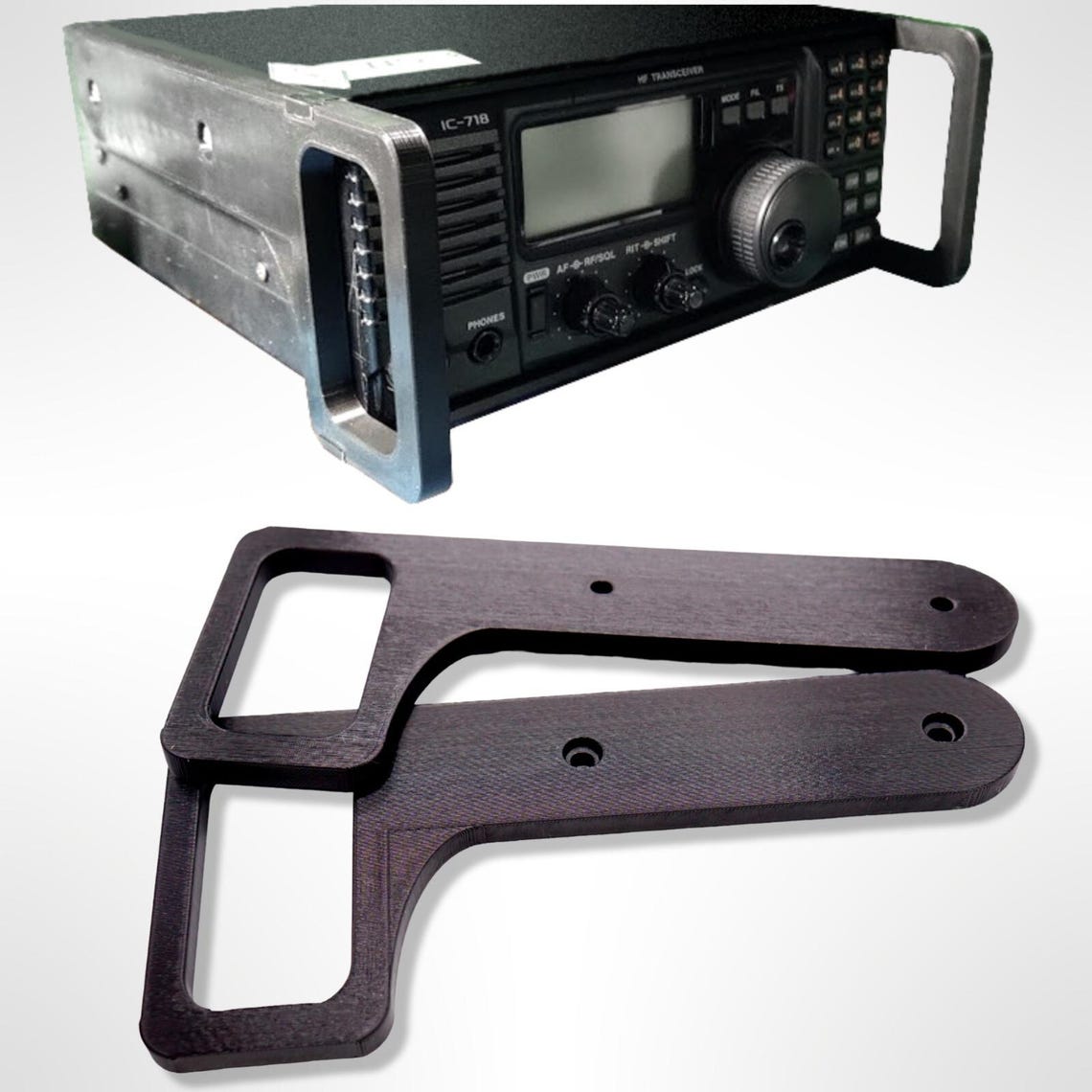 Custom Side Rail Protector Handles for Icom IC-718 Amateur Ham Radio HF ...