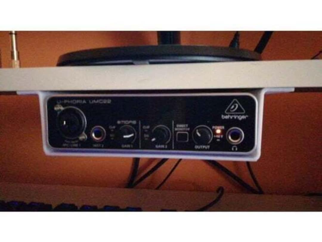 Under Desk / Table Mount for Behringer U-phoria UMC22 Audio Interface ...