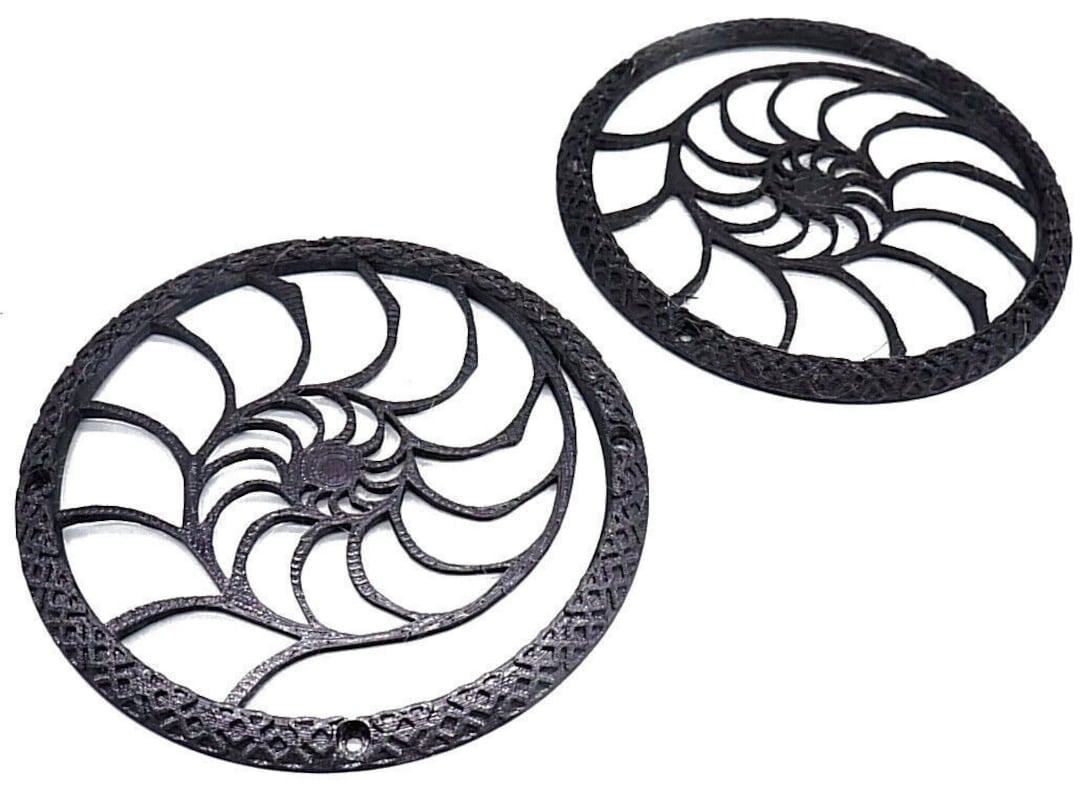 Nautilus Style Grill Mod L/R Set for Monoprice M1060 Headphones ( Gray ...