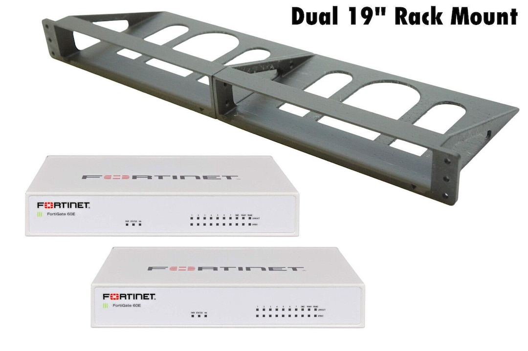 Double 19" Rack Mount 1U for Fortinet Fortigate 60F/60E/80E/61E Network ...