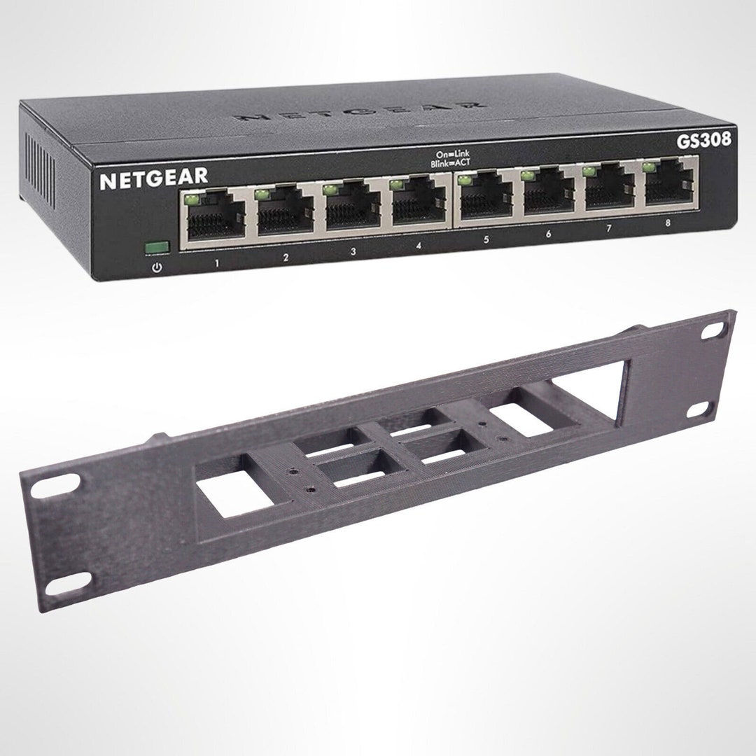 10" Rack Mount Bracket for Netgear GS308V3 Network Switch (gs308e ...