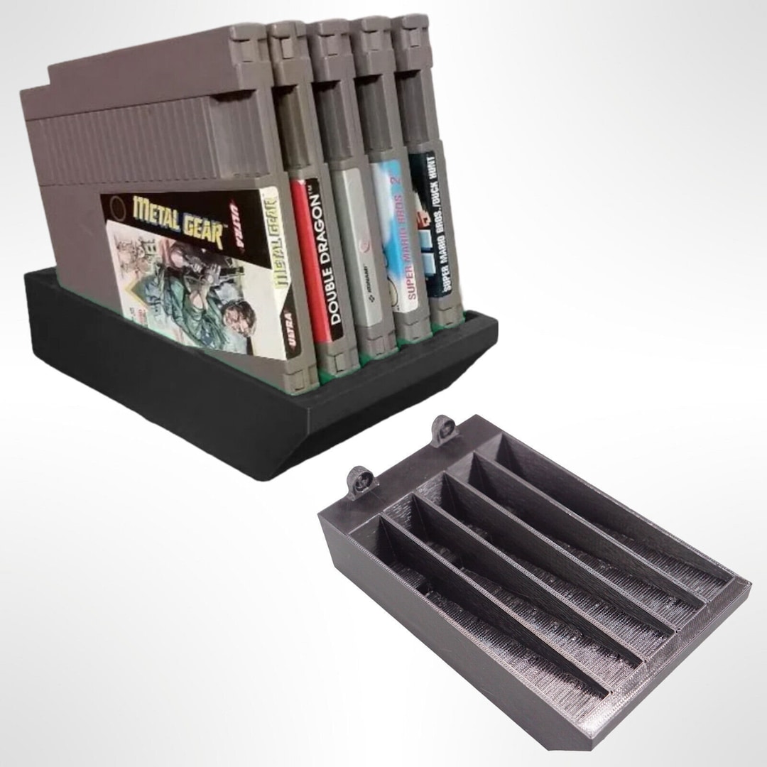 Custom Wall Mount Holder Display for NES Nintendo Cartridges *holds 5 ...