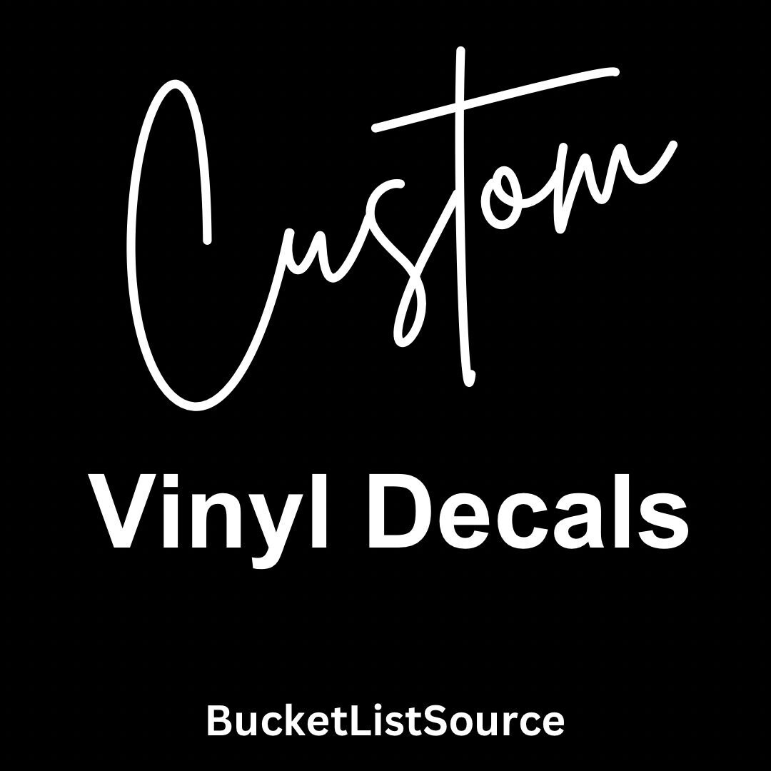 Vinyl Decals. Custom Decals - Pick Your Size, Color & Font - Vinyl ...