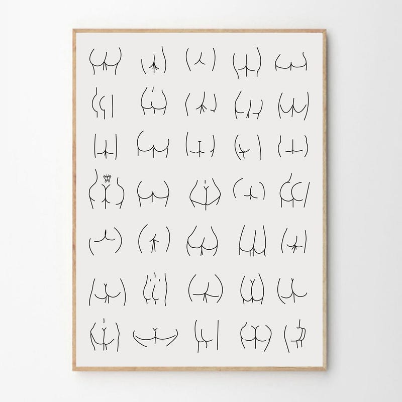 Butt Line Art - Etsy