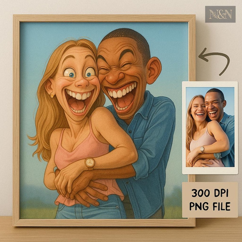 Custom Couple Drawing No Ai - Etsy