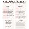 Simple Cleaning Checklist - Instant Digitial Download for Printable ...
