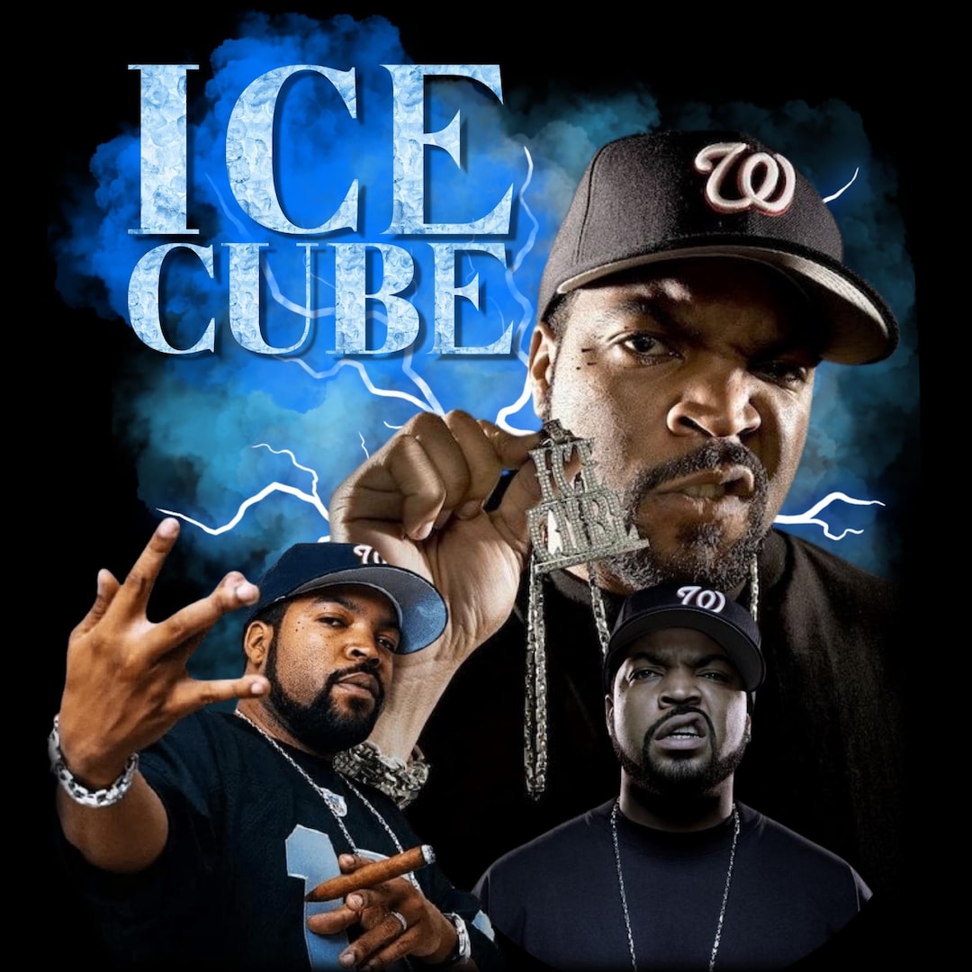 ICE CUBE T Shirt Design. PNG Digital 4500x5100 Px. Rap, Rapper, Hiphop ...