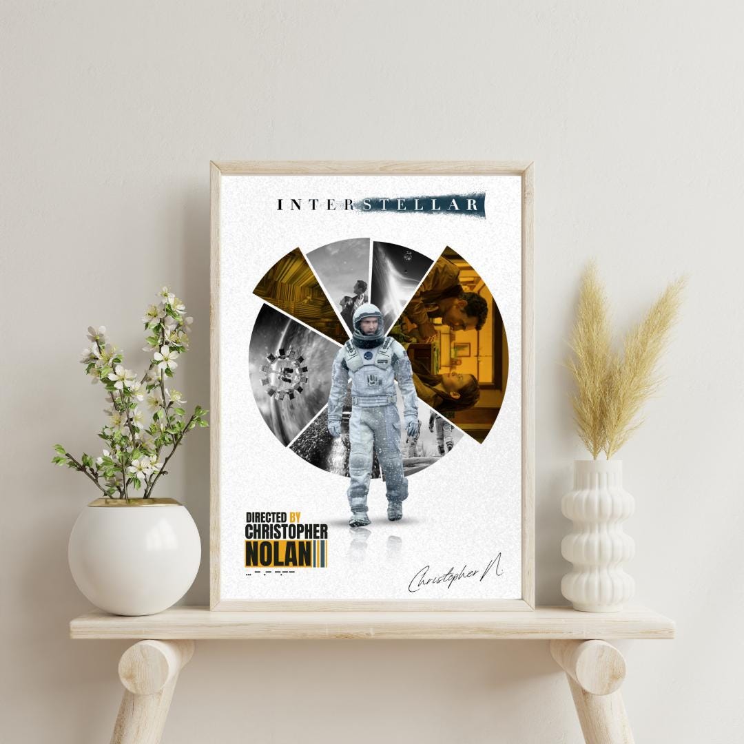 Interstellar Poster Digital, Wall Art, High Quality Movie Poster ...