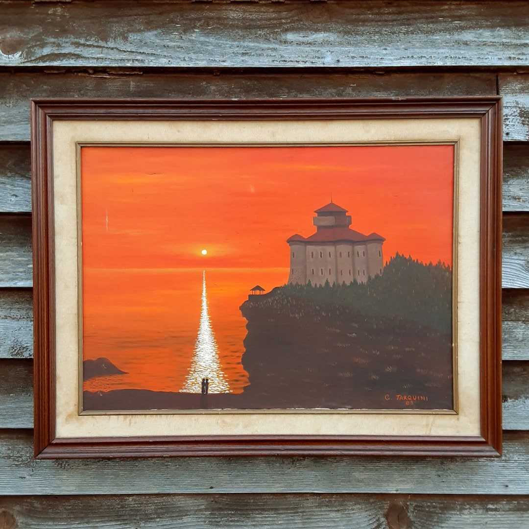 Boccale Castle Oil Painting on Canvas Signed Giuliane Tarquini - Etsy