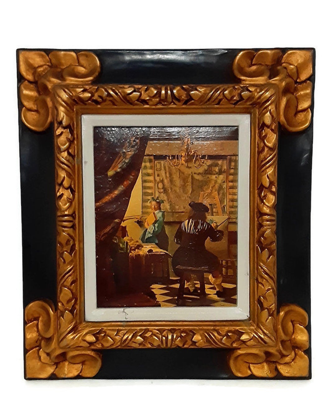 The Artist in His Studio by Vermeer Gilded Flemish Frame - Etsy
