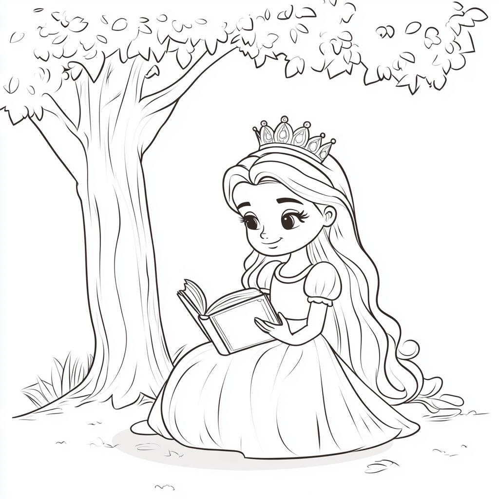 17 Princess Coloring Pages for Kids - Etsy