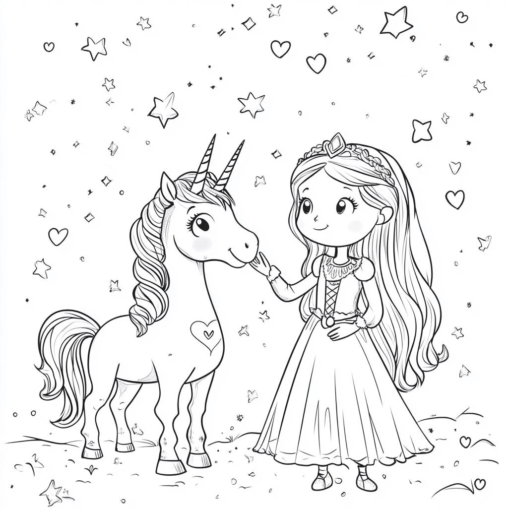 17 Princess Coloring Pages for Kids - Etsy