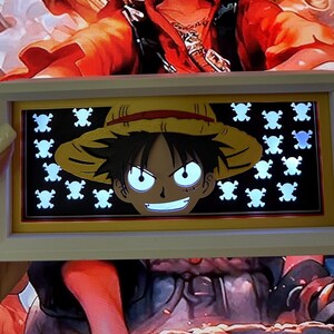 3D Printed Monkey D. Luffy Light Box | Anime | Gift | Decor | - Etsy