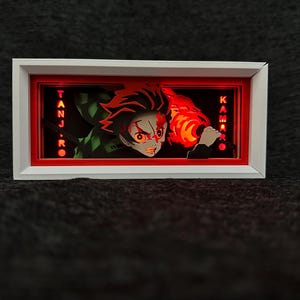3D Printed Tanjiro Kamado Light Box | Anime | Gift | Decor | Demon ...