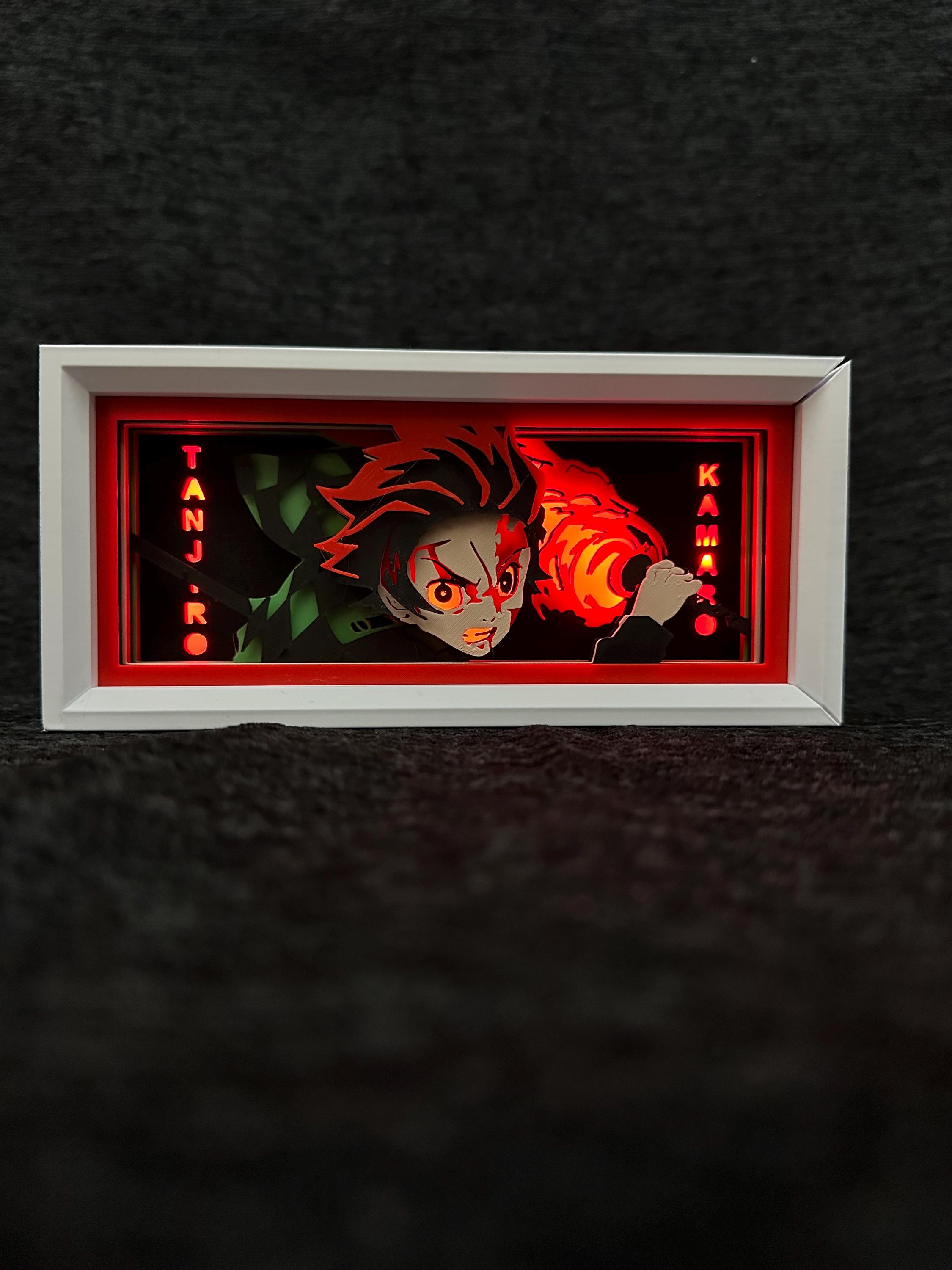 3D Printed Tanjiro Kamado Light Box | Anime | Gift | Decor | Demon ...