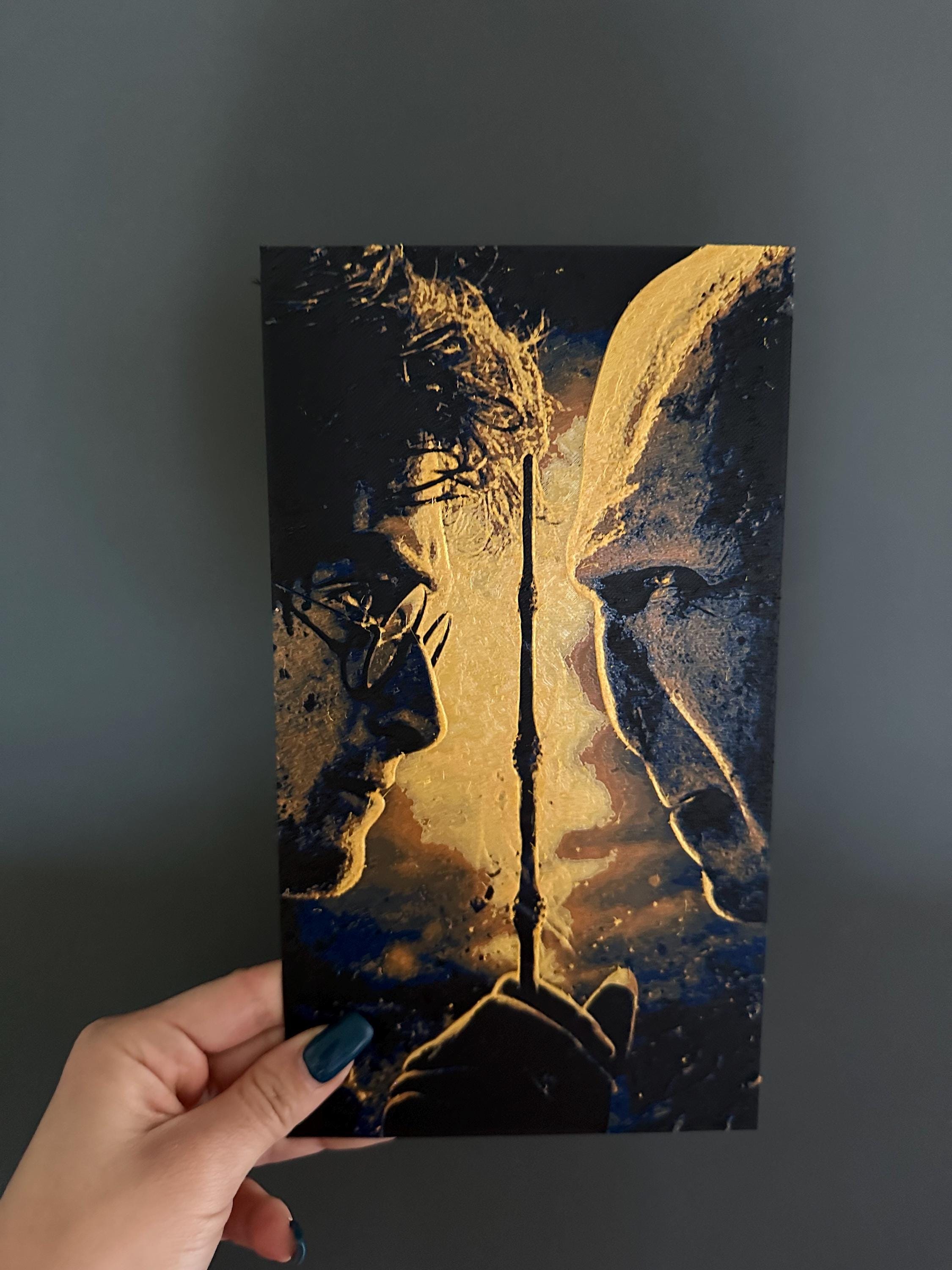 3D Printed Poster | Harry Potter & Voldemort | Wall Decor | Art | - Etsy
