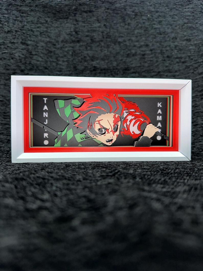 3D Printed Tanjiro Kamado Light Box | Anime | Gift | Decor | Demon ...