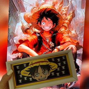 3D Printed Monkey D. Luffy Light Box | Anime | Gift | Decor | - Etsy ...