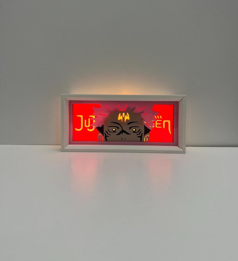 3D Printed Ryomen Sukuna Light Box | Anime | Gift | Decor | Sukuna | - Etsy