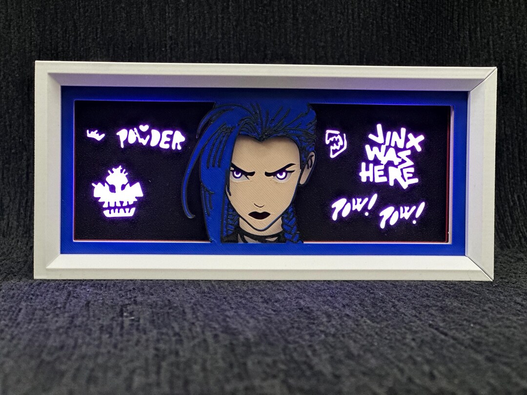 3D Printed Jinx Light Box | Anime | Gift | Decor | LOL | League of ...