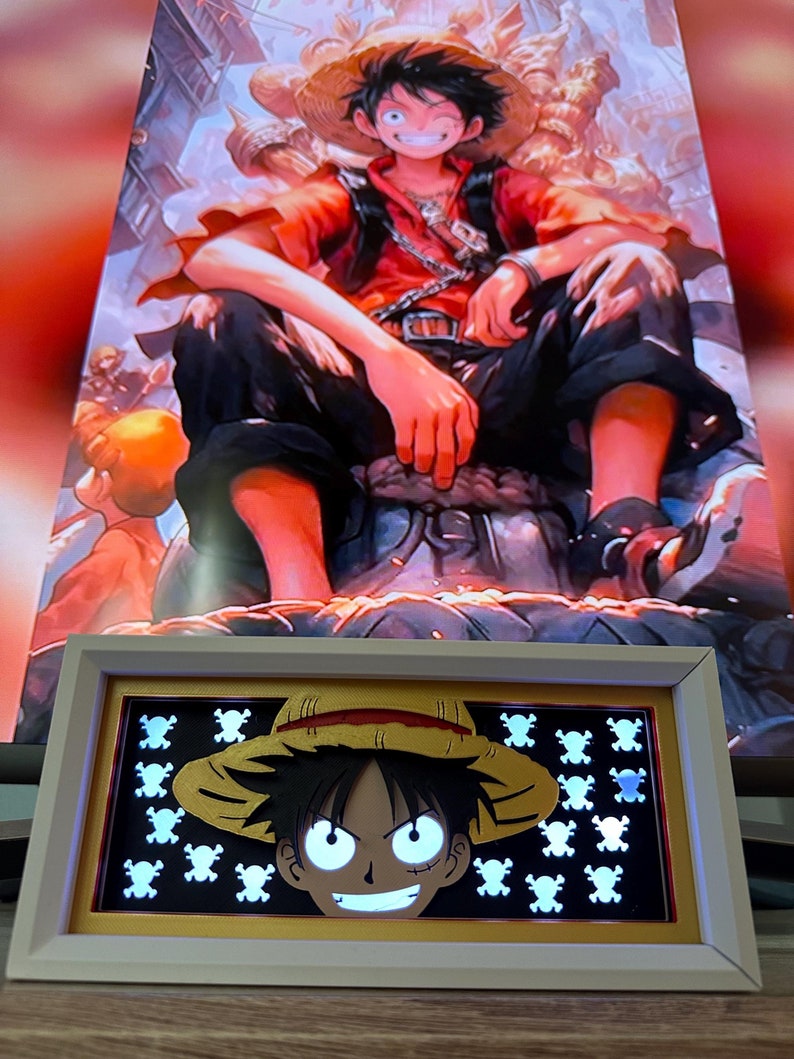 3D Printed Monkey D. Luffy Light Box | Anime | Gift | Decor | - Etsy UK
