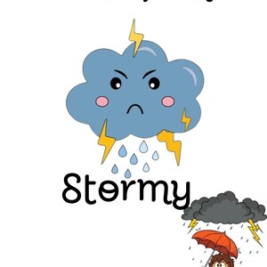 Weather Flashcards Talking Flascards Digital Download Printable Ready ...