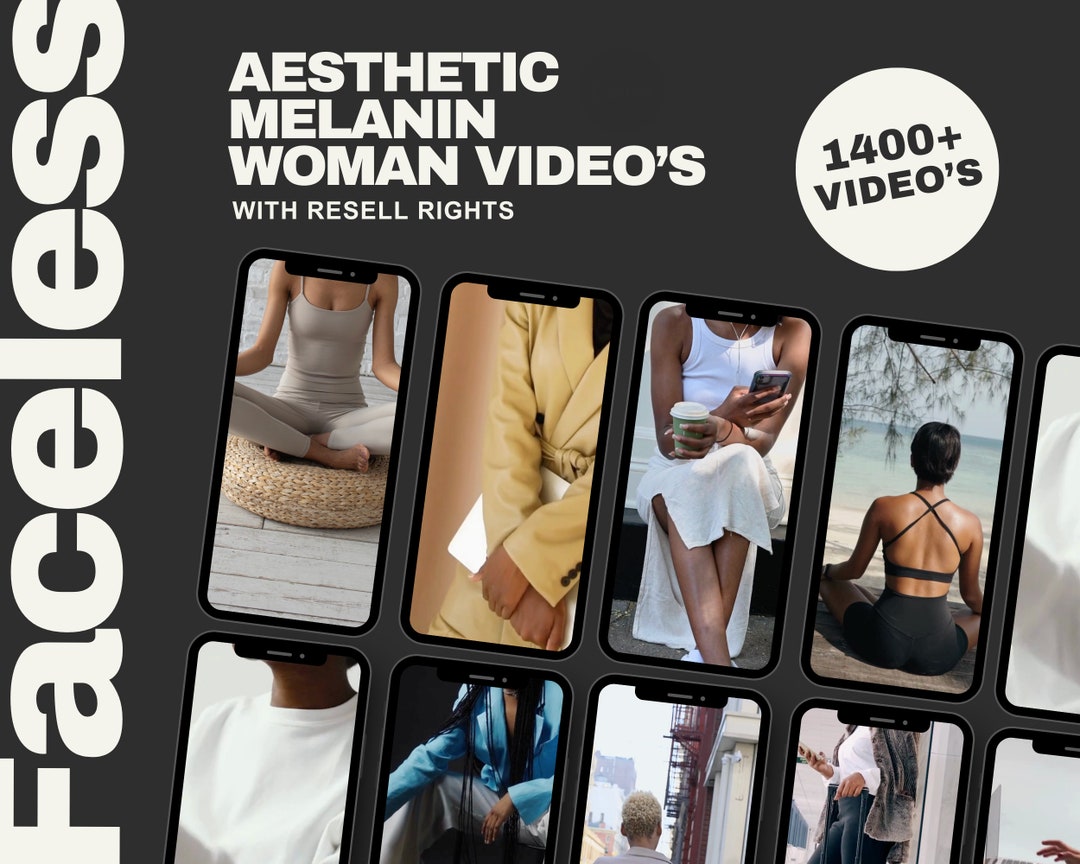 1400+ Faceless Aesthetic Melanin Woman Videos for Instagram Reels ...