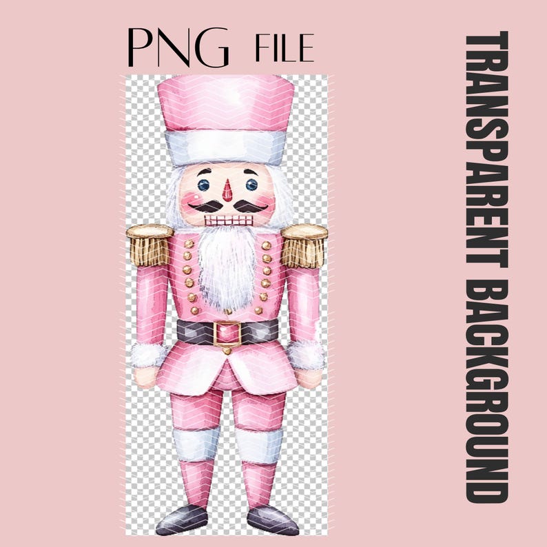 Watercolor Nutcracker Clipart Bundle 52 PNG Christmas Pink Ballet ...