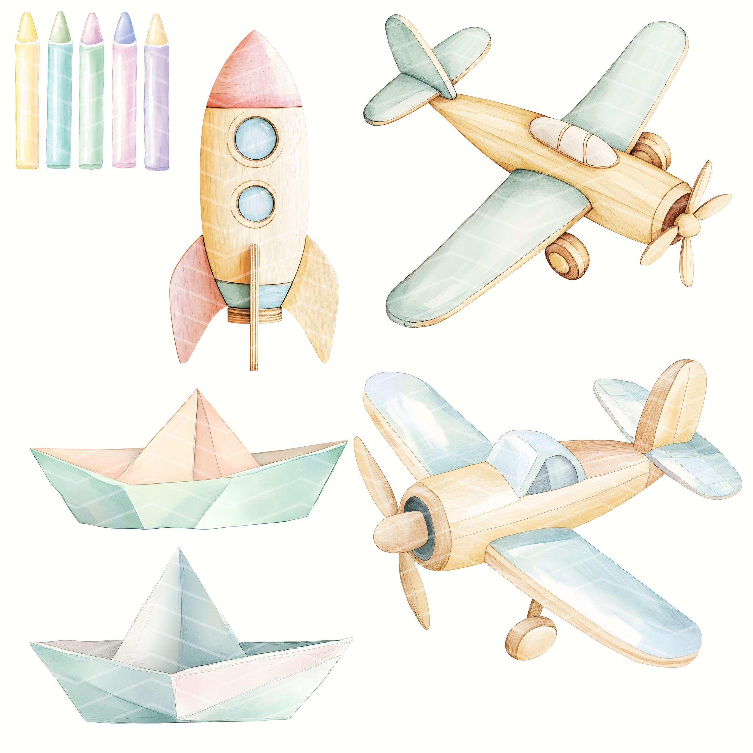 Watercolor Baby Toys Clipart Bundle | Cute Baby Toys PNG | Nursery ...
