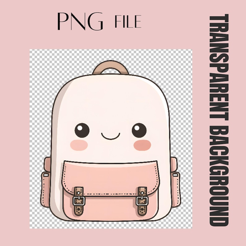Kawaii School Supplies Clipart: Pastel Pink Classroom Decor (52 PNG ...