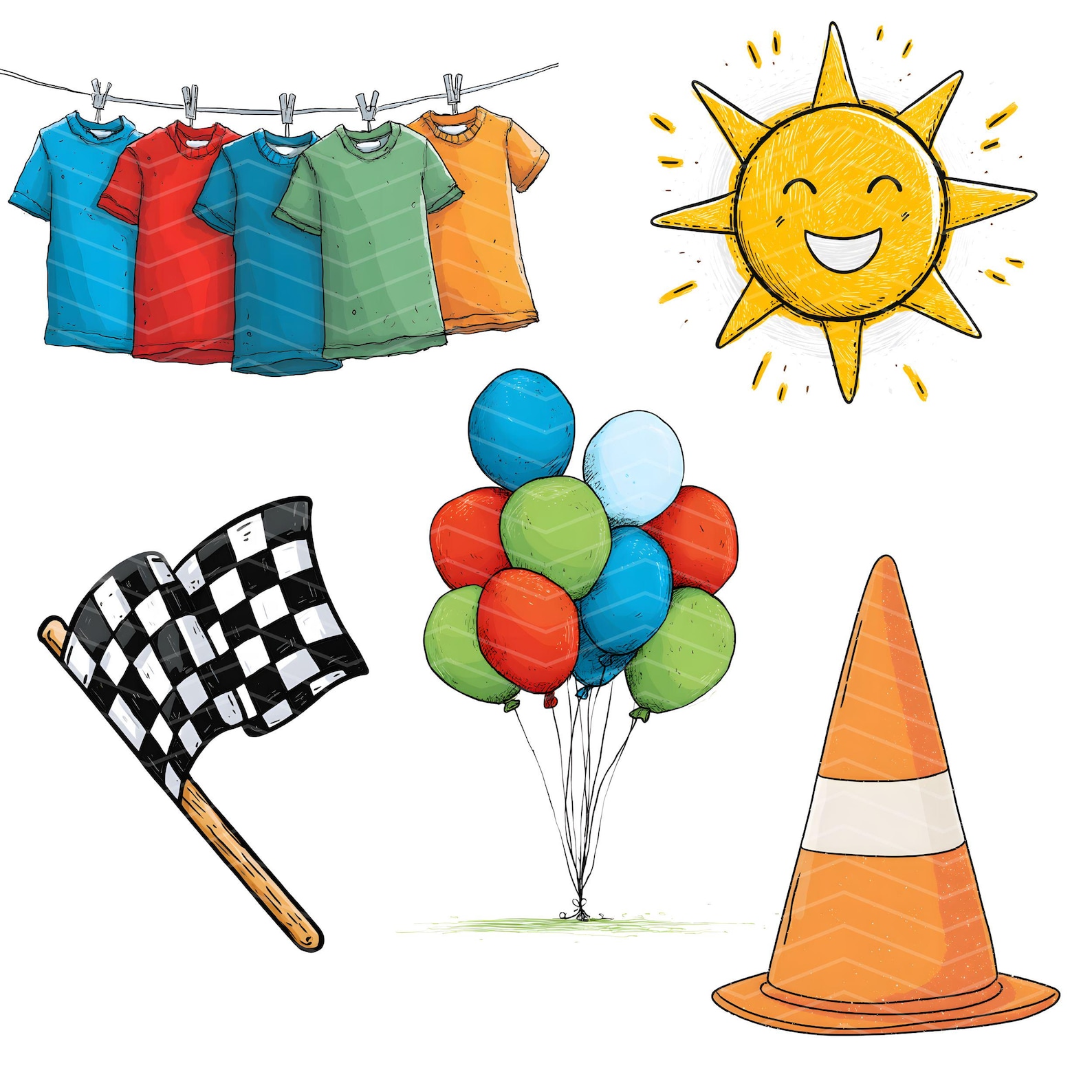 Field Day Clipart PNG Bundle | Kids Sports Day Illustrations | School ...