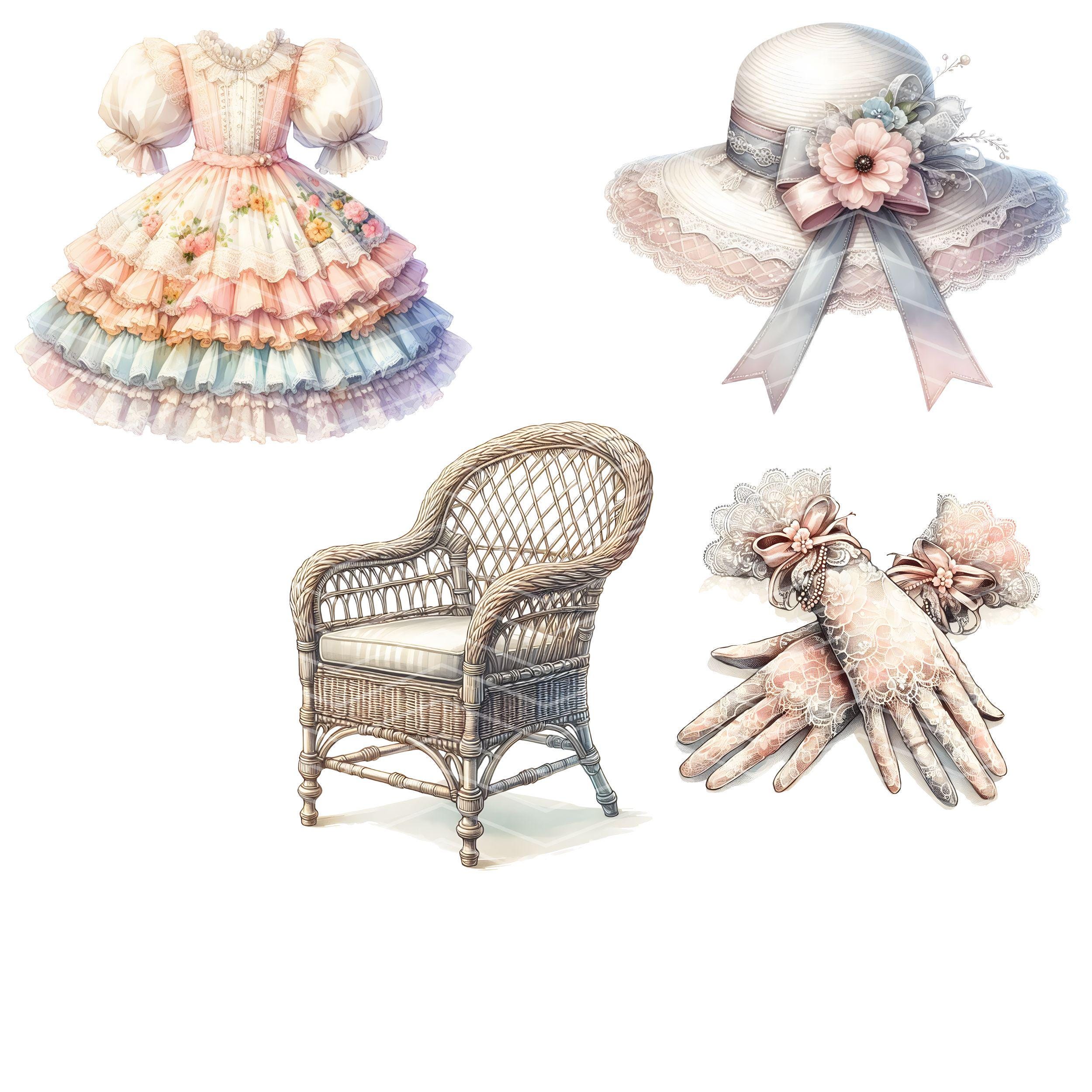 Vintage Tea Party Clipart Bundle | Victorian High Tea PNG | Elegant ...