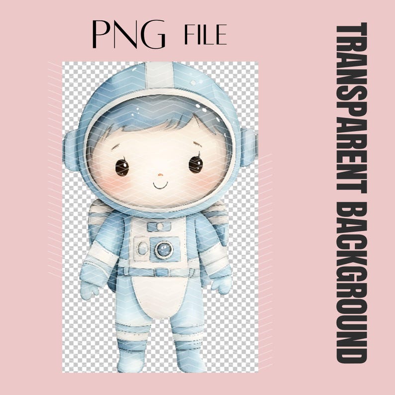 Watercolor Space Clipart Bundle: Astronauts, Planets, Rockets (digital ...