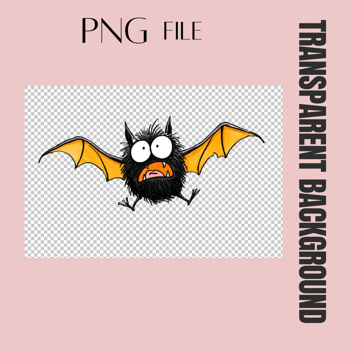 Funny Halloween Bat Clipart Bundle: Commercial Use PNG Graphics - Etsy