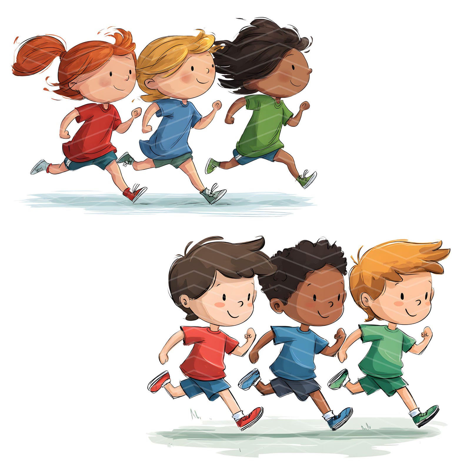 Field Day Clipart PNG Bundle | Kids Sports Day Illustrations | School ...