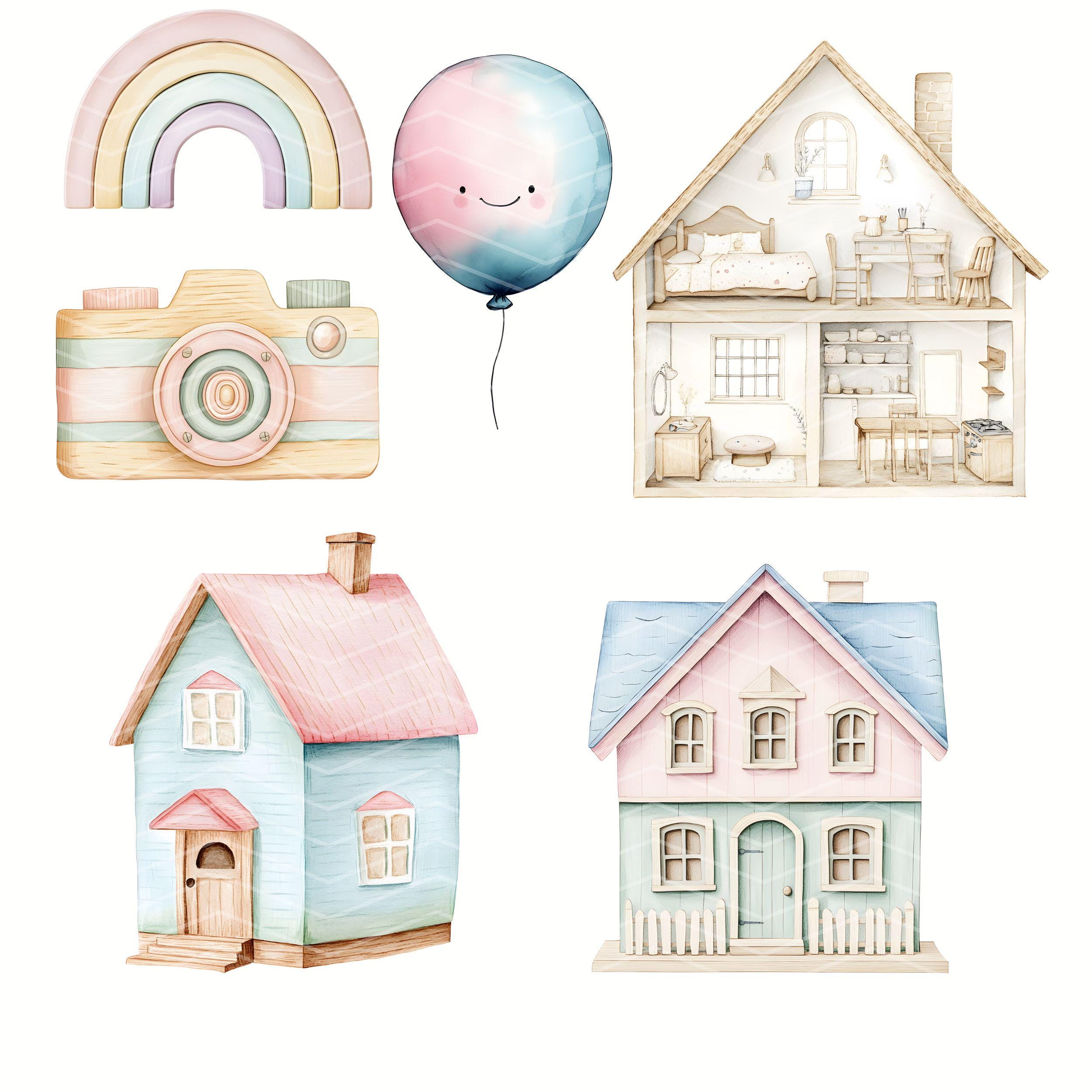 Watercolor Baby Toys Clipart Bundle | Cute Baby Toys PNG | Nursery ...