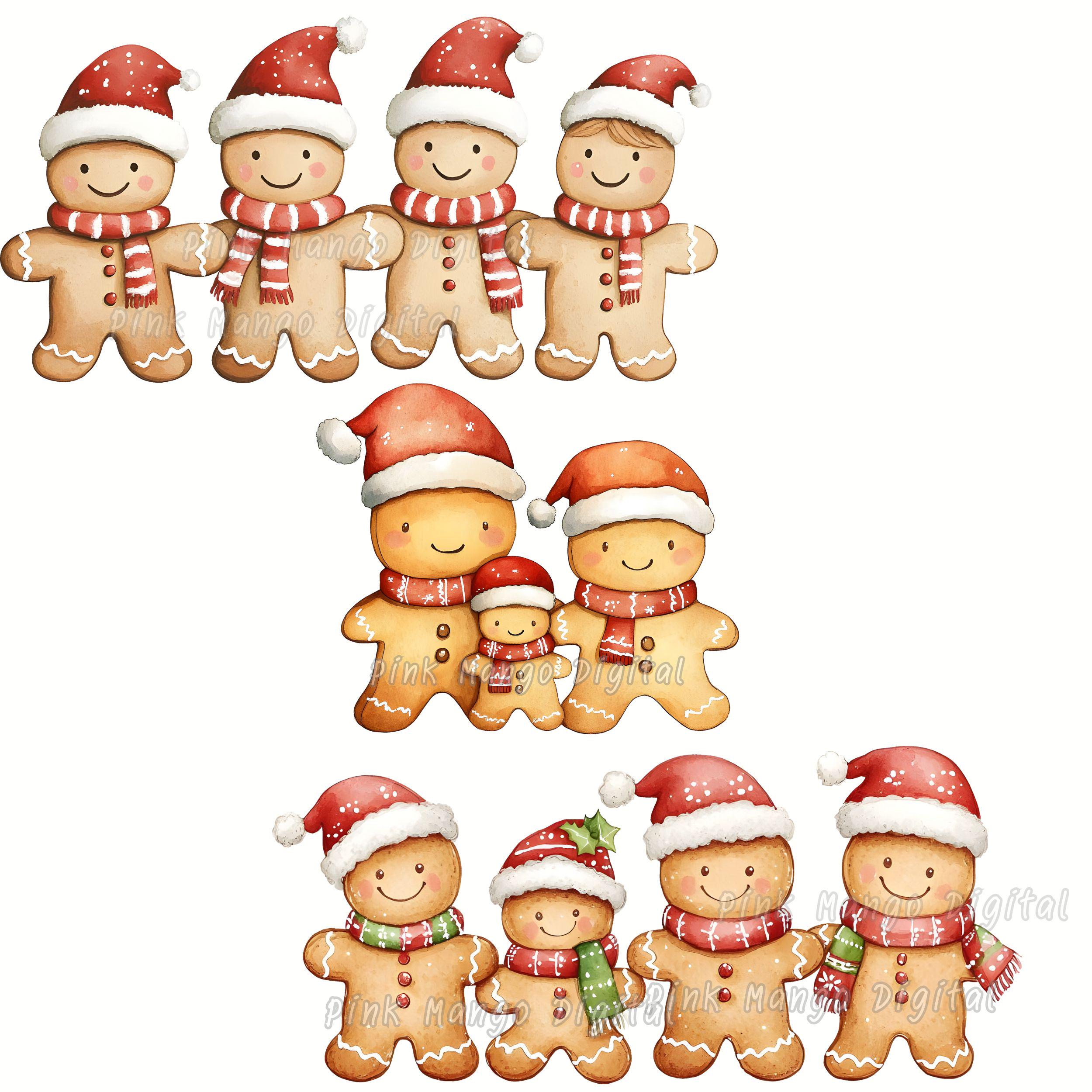 Cute Gingerbread PNG Clipart Bundle | Gingerbread With Cat| Gingerbread ...