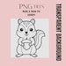 Woodland Animals Clipart, 60 PNG Forest Line Art Coloring Pages ...